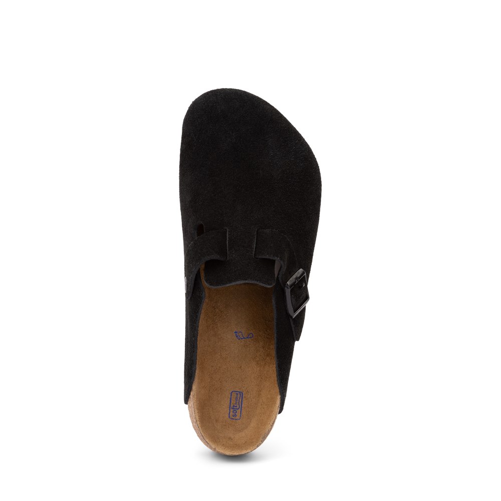 Mens Birkenstock Boston Soft Footbed Clog - Black | Journeys