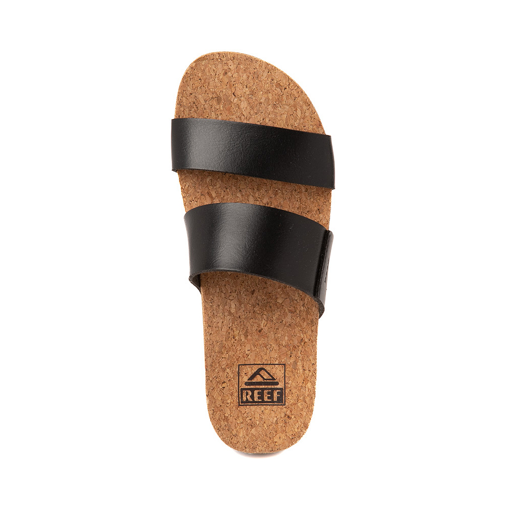 Womens Reef Cushion Vista Hi Slide Sandal - Black | Journeys