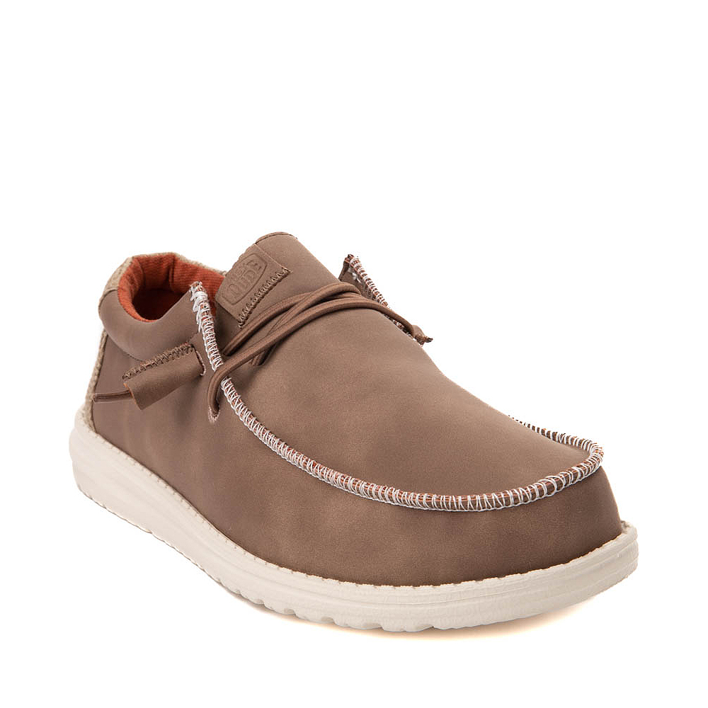 Mens HEYDUDE Wally Craft Leather Casual Shoe - Tan | Journeys