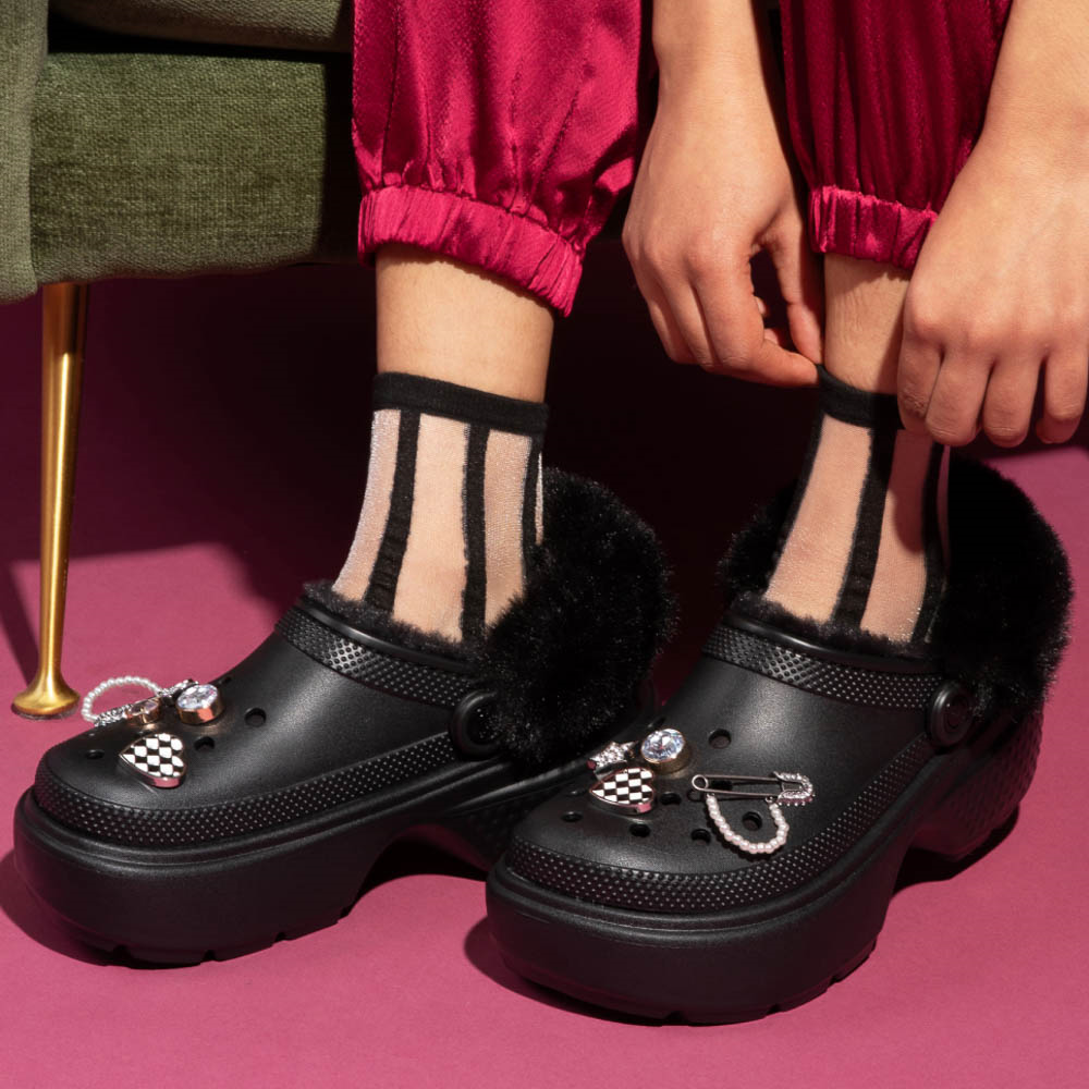 Crocs Stomp Lined Platform Clog - Black | Journeys Kidz