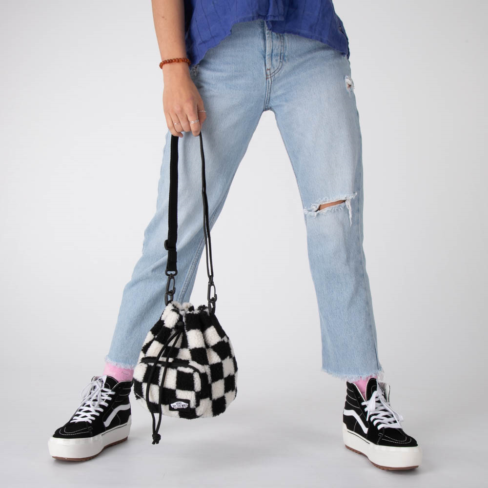 Vans ABD Bucket Bag - Black / Marshmallow Checkerboard | Journeys