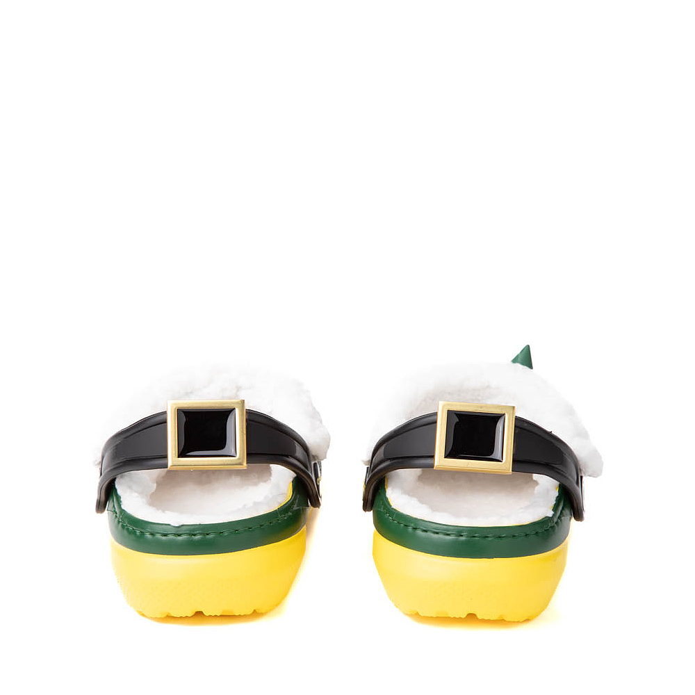 Elf x Crocs Classic Fuzz-Lined Clog - Little Kid / Big Kid - Dark Green ...