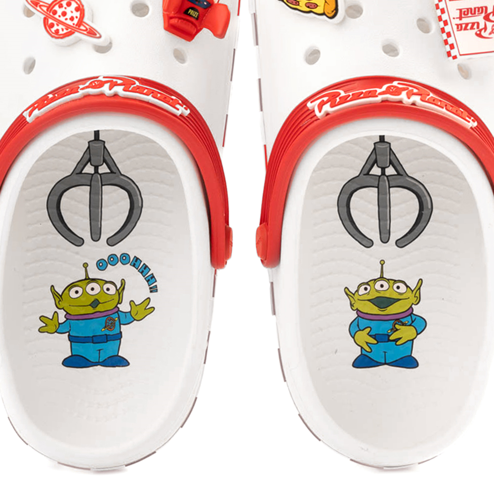Toy Story Crocs Pizza Planet Off-Court Clog - White | Journeys