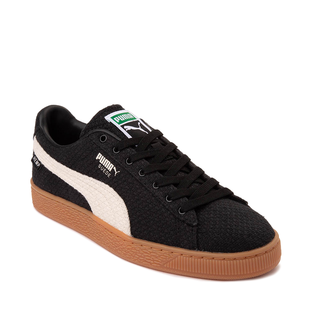 Mens PUMA Suede Hemp Athletic Shoe - Black / Alpine Snow / Gum | Journeys