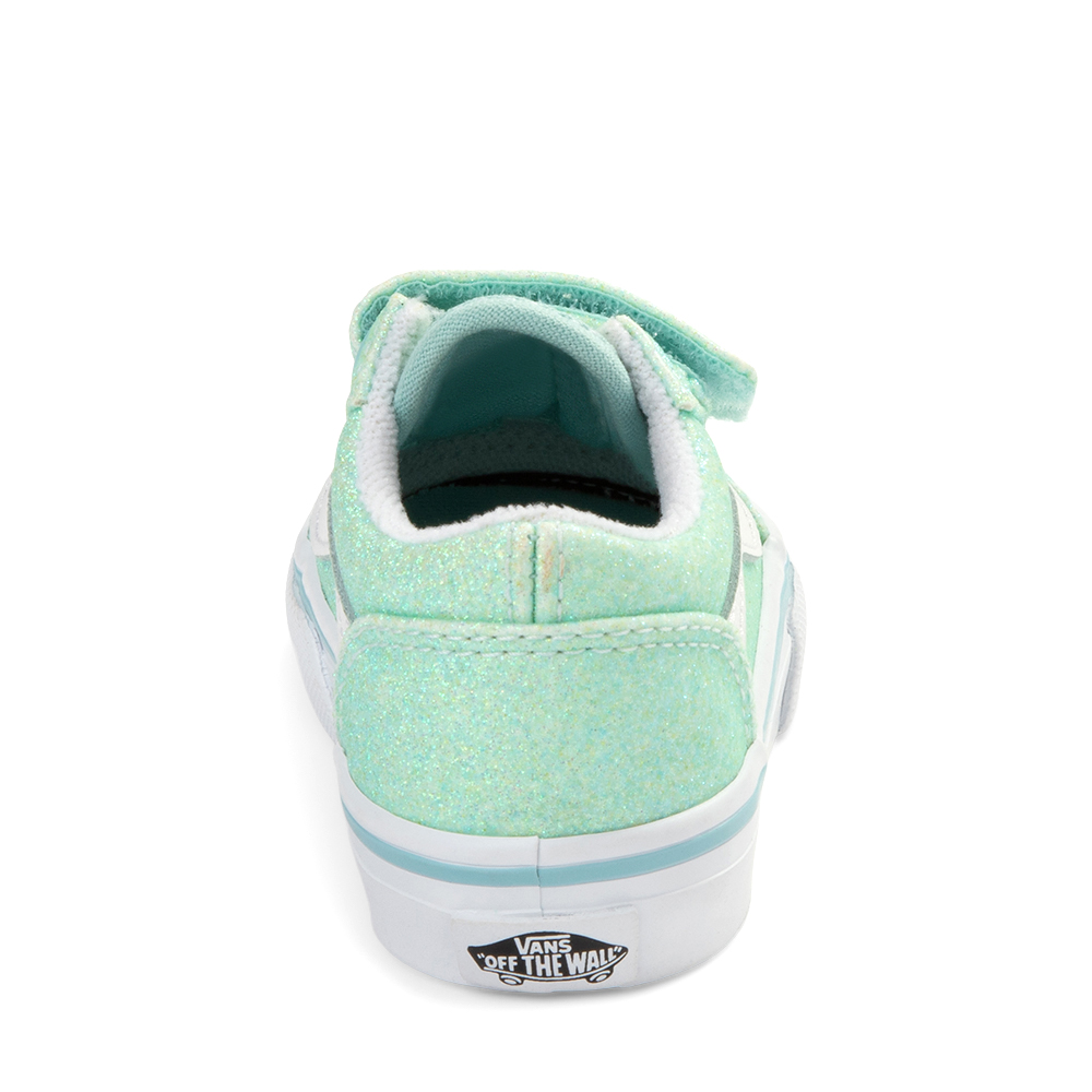 Vans Old Skool V Glitter Skate Shoe - Baby / Toddler - Mint | Journeys