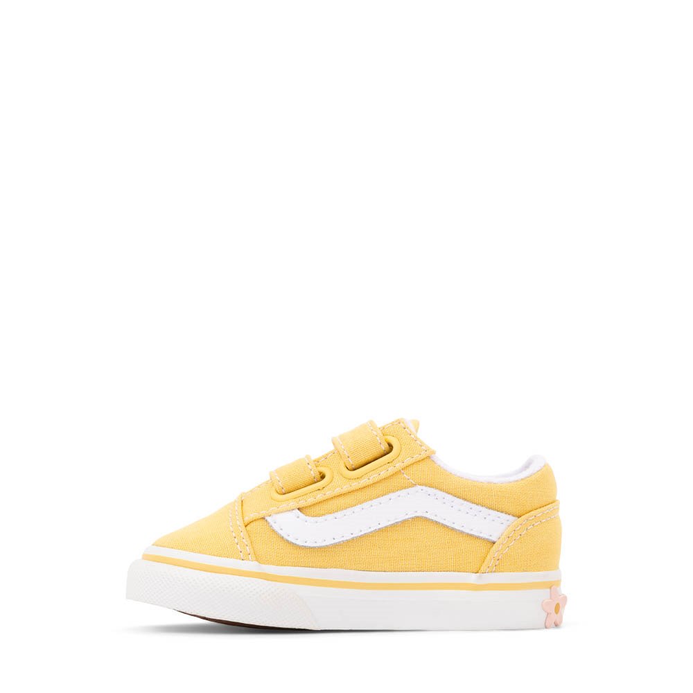Vans Old Skool V Skate Shoe - Baby / Toddler - Yellow / Floral | Journeys