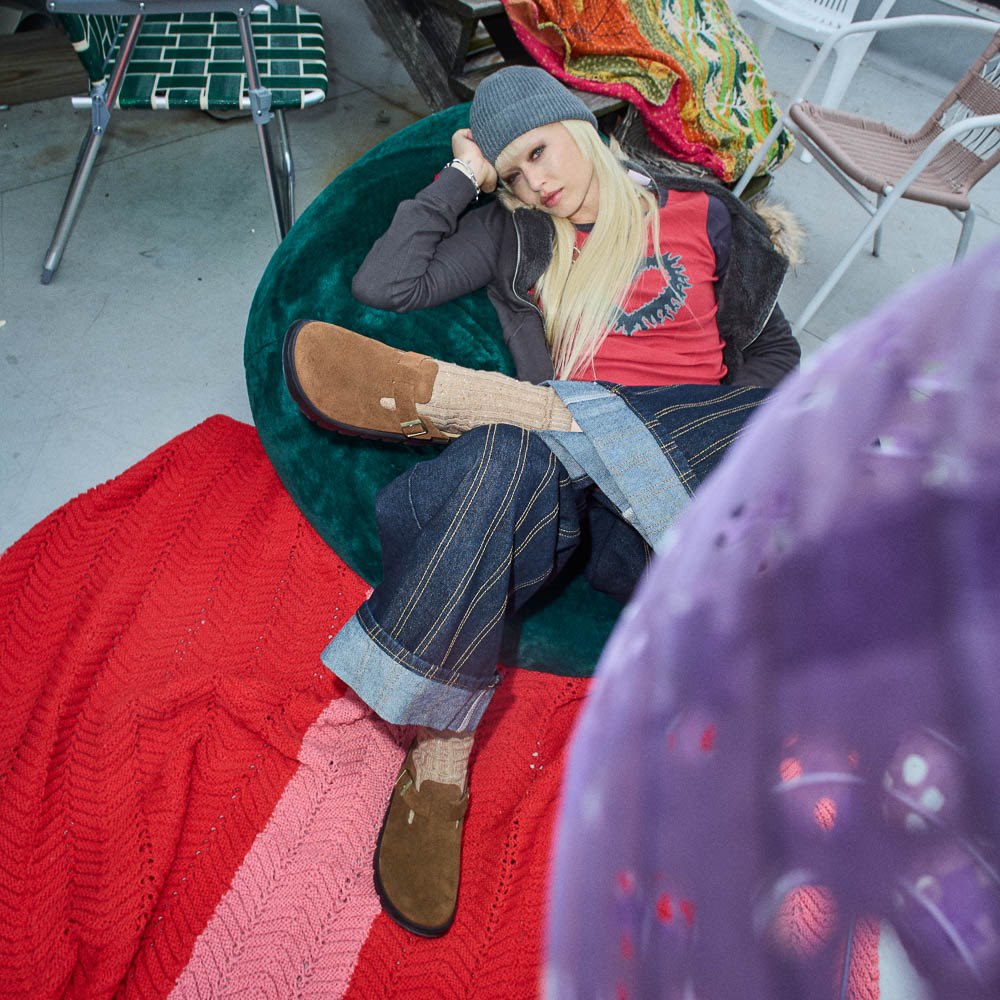 Womens Papillio by Birkenstock® Boston Chunky Sandal - Dark Tea | Journeys