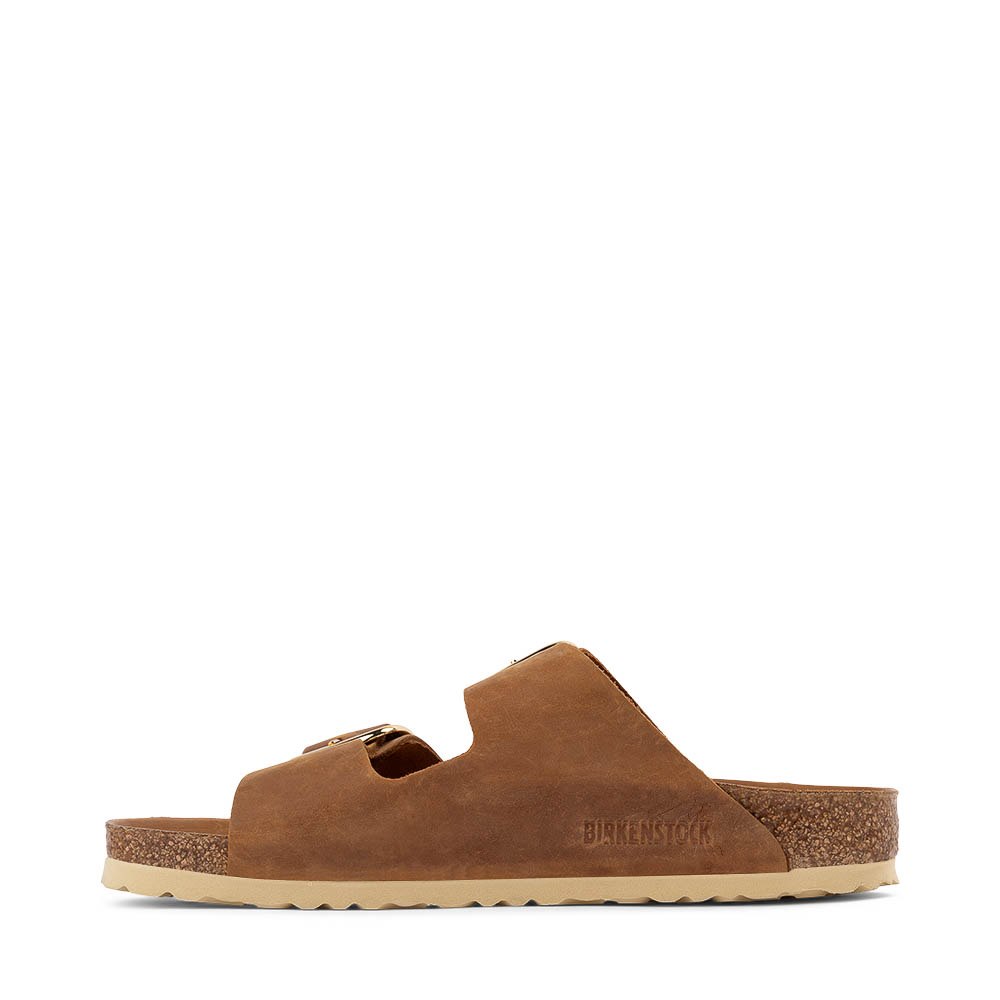 Womens Birkenstock Arizona Big Buckle Slide Sandal - Cognac | Journeys