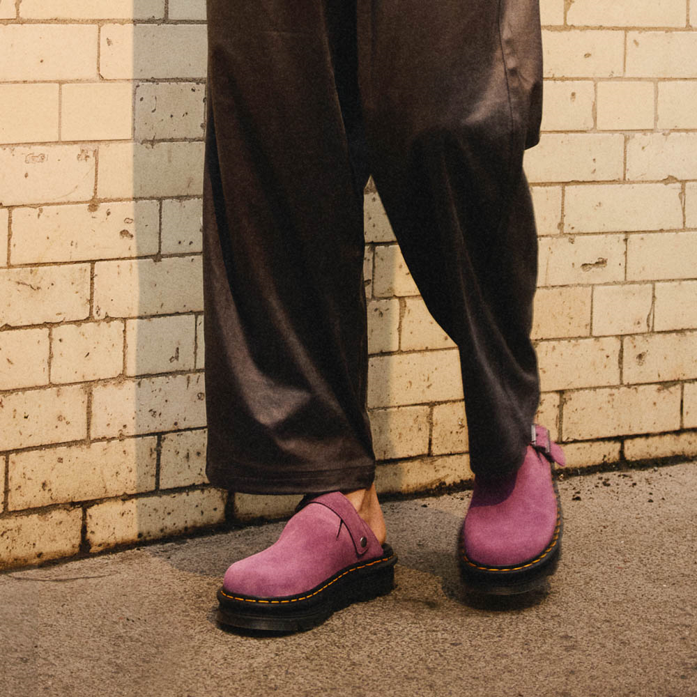 Womens Dr. Martens Zebzag Slingback Platform Mule - Muted Purple | Journeys