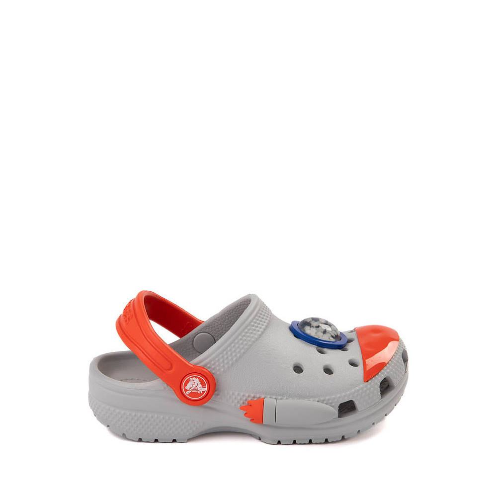 Crocs Classic Rocket Ship Clog - Baby / Toddler - Gray / Mirage Orange ...