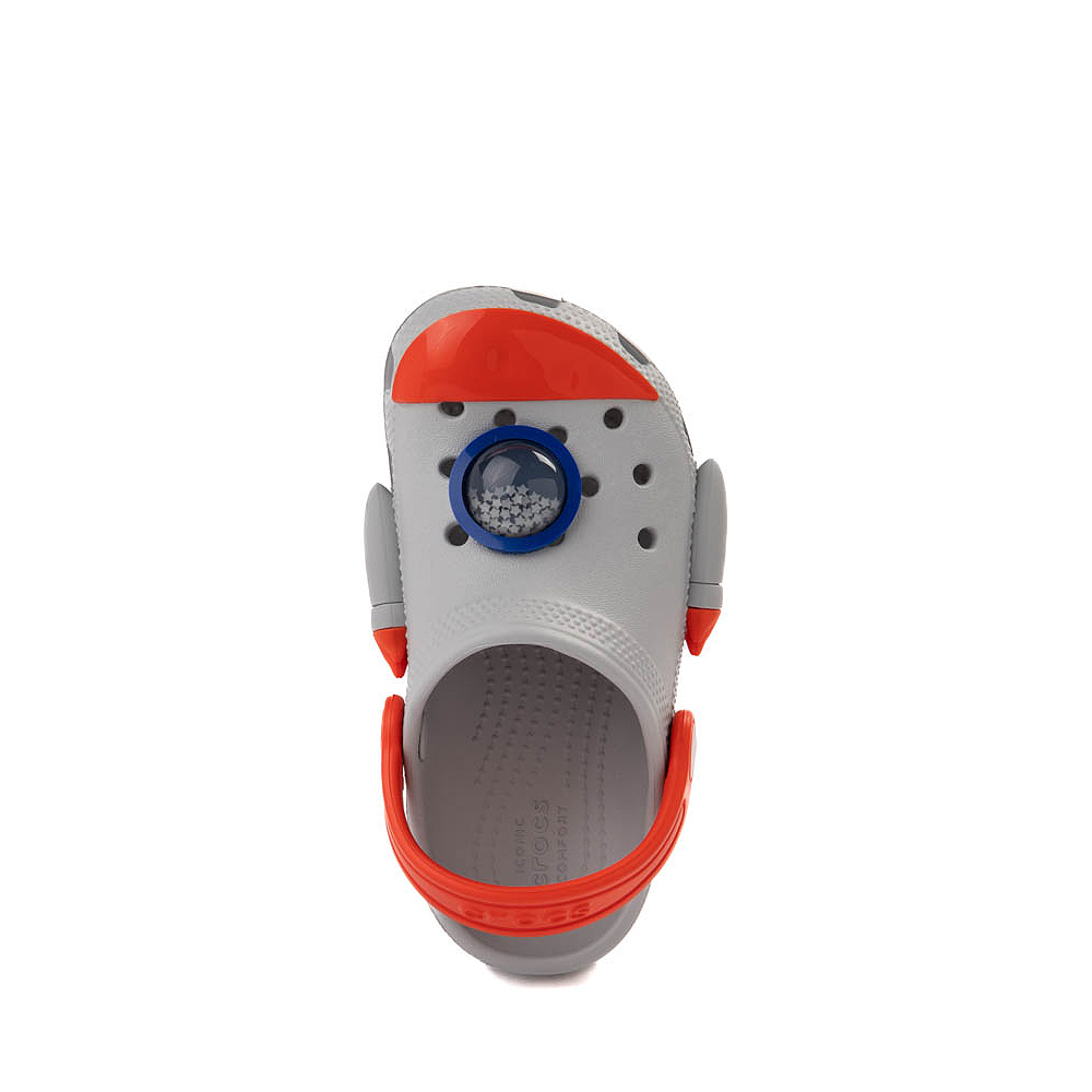 Crocs Classic Rocket Ship Clog - Baby / Toddler - Gray / Mirage Orange ...