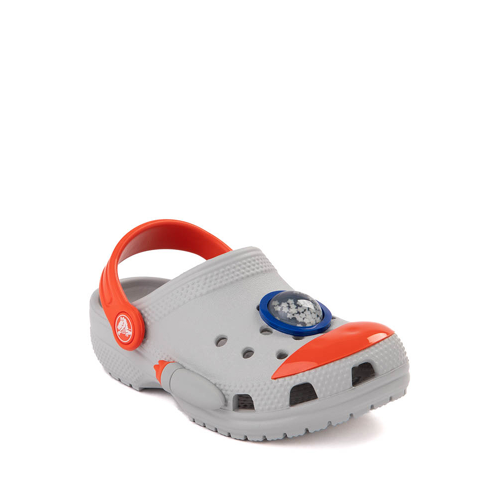 Crocs Classic Rocket Ship Clog - Baby / Toddler - Gray / Mirage Orange ...
