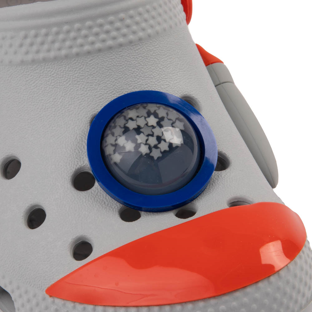 Crocs Classic Rocket Ship Clog - Baby / Toddler - Gray / Mirage Orange ...