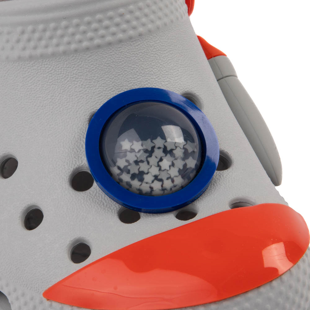 Crocs Classic Rocket Ship Clog - Baby / Toddler - Gray / Mirage Orange ...