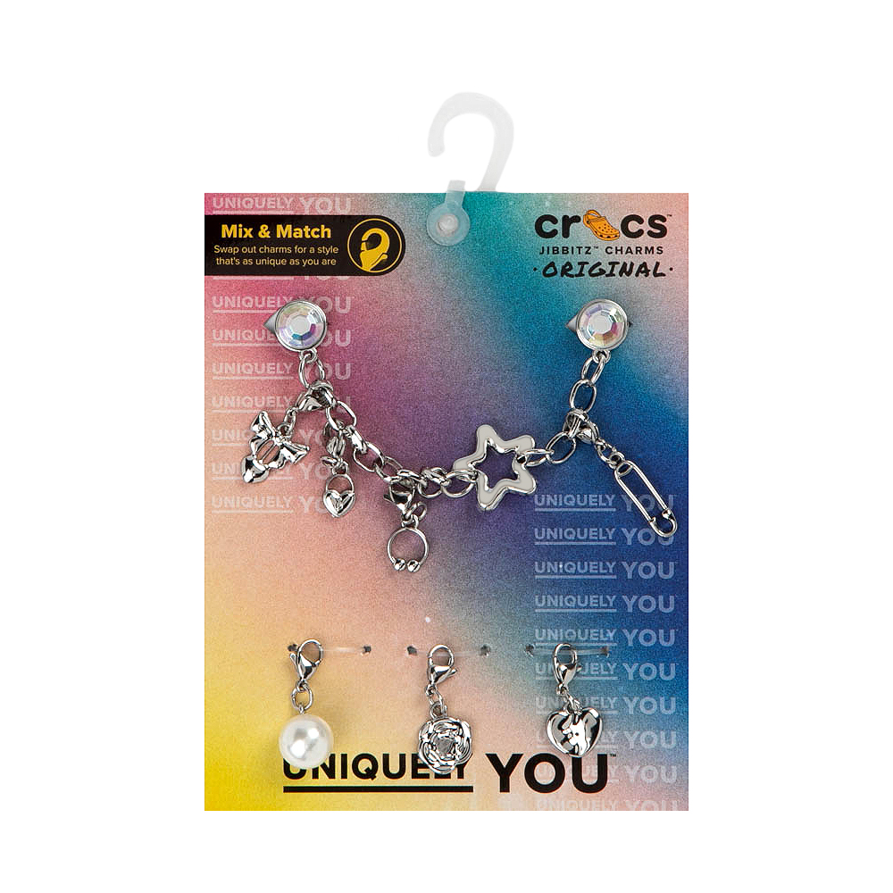 Crocs Jibbitz™ Silver Chain Shoe Charms 5 Pack - Multicolor | Journeys