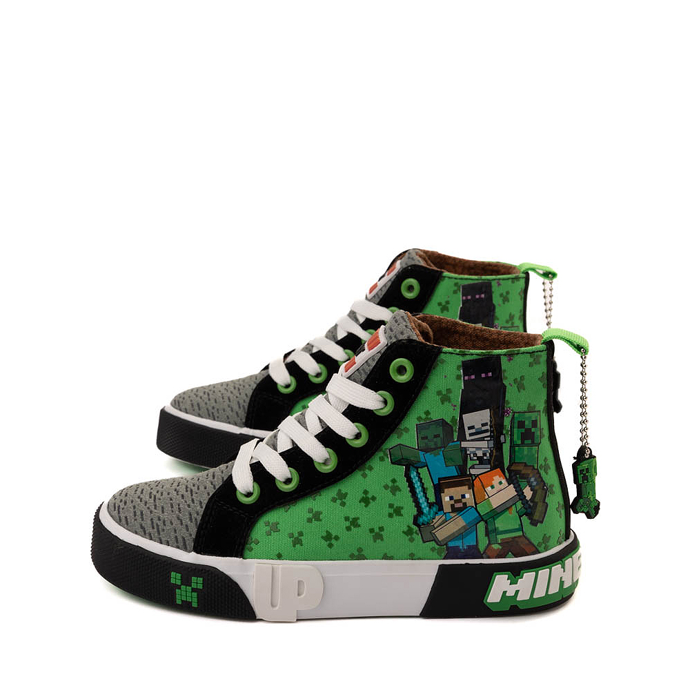 Ground Up Minecraft Creeper Hi Sneaker - Little Kid / Big Kid - Green ...