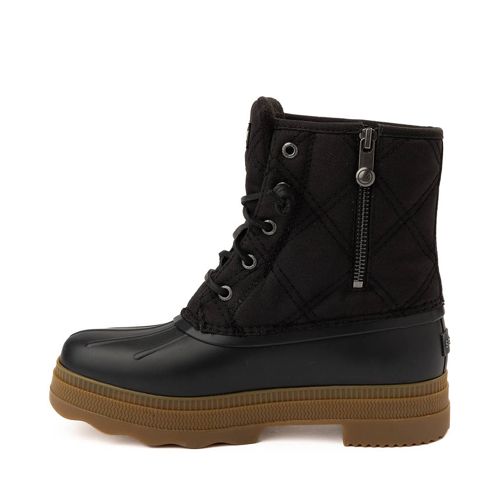 Womens Sperry Top-Sider Saltwater 2.0 Textile Duck Boot - Black | Journeys