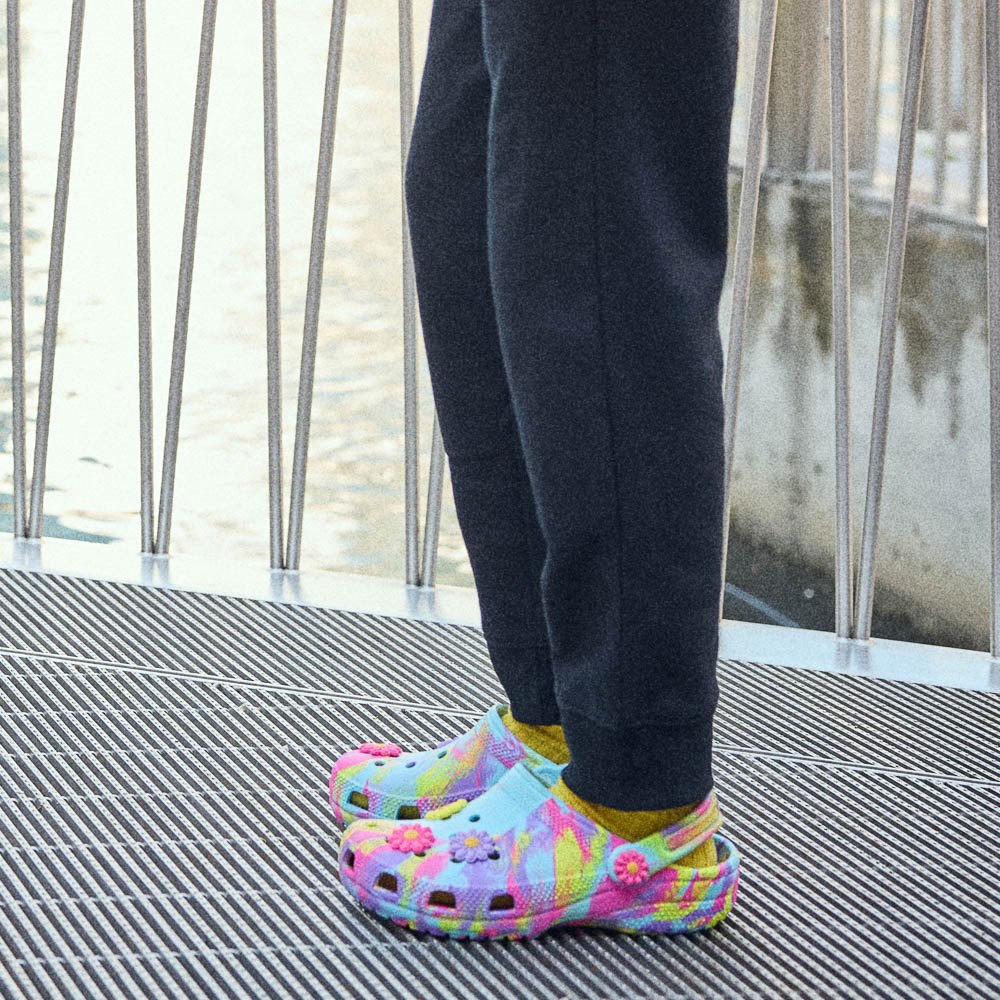 Crocs Classic Flower Power Clog - Little Kid / Big Kid - Arctic ...