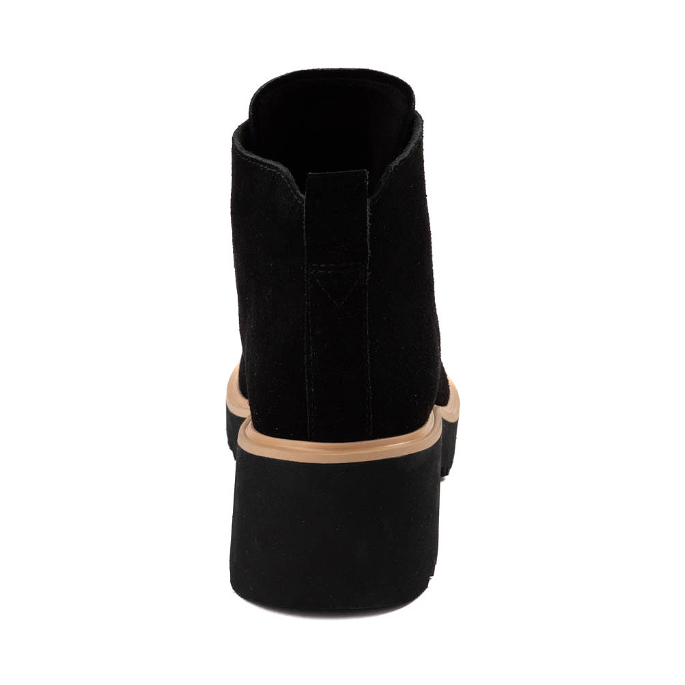 Womens Toms Maude Lace Up Wedge Boot Black Journeys