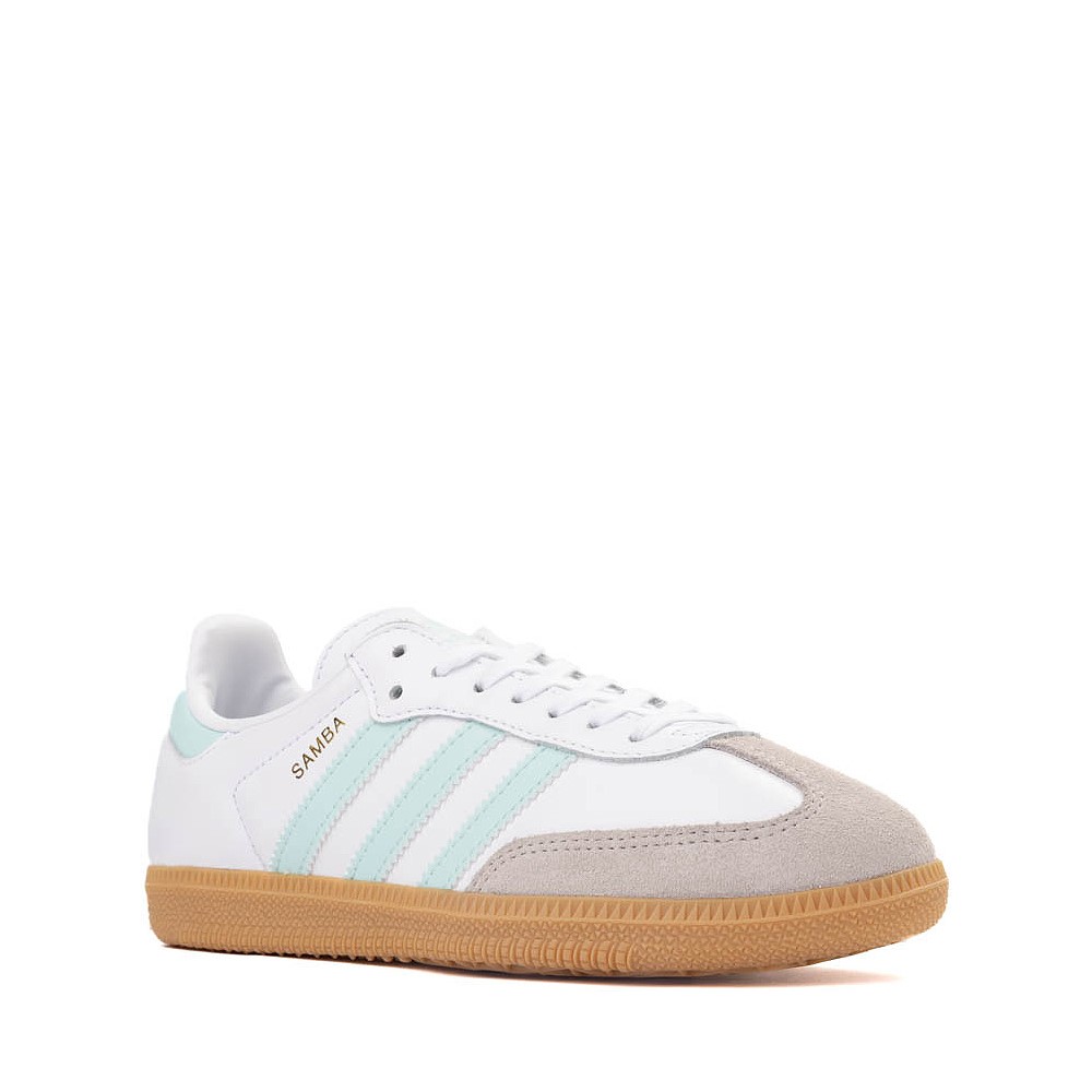 adidas Samba OG Athletic Shoe - Big Kid - White / Semi Flash Aqua / Gum ...