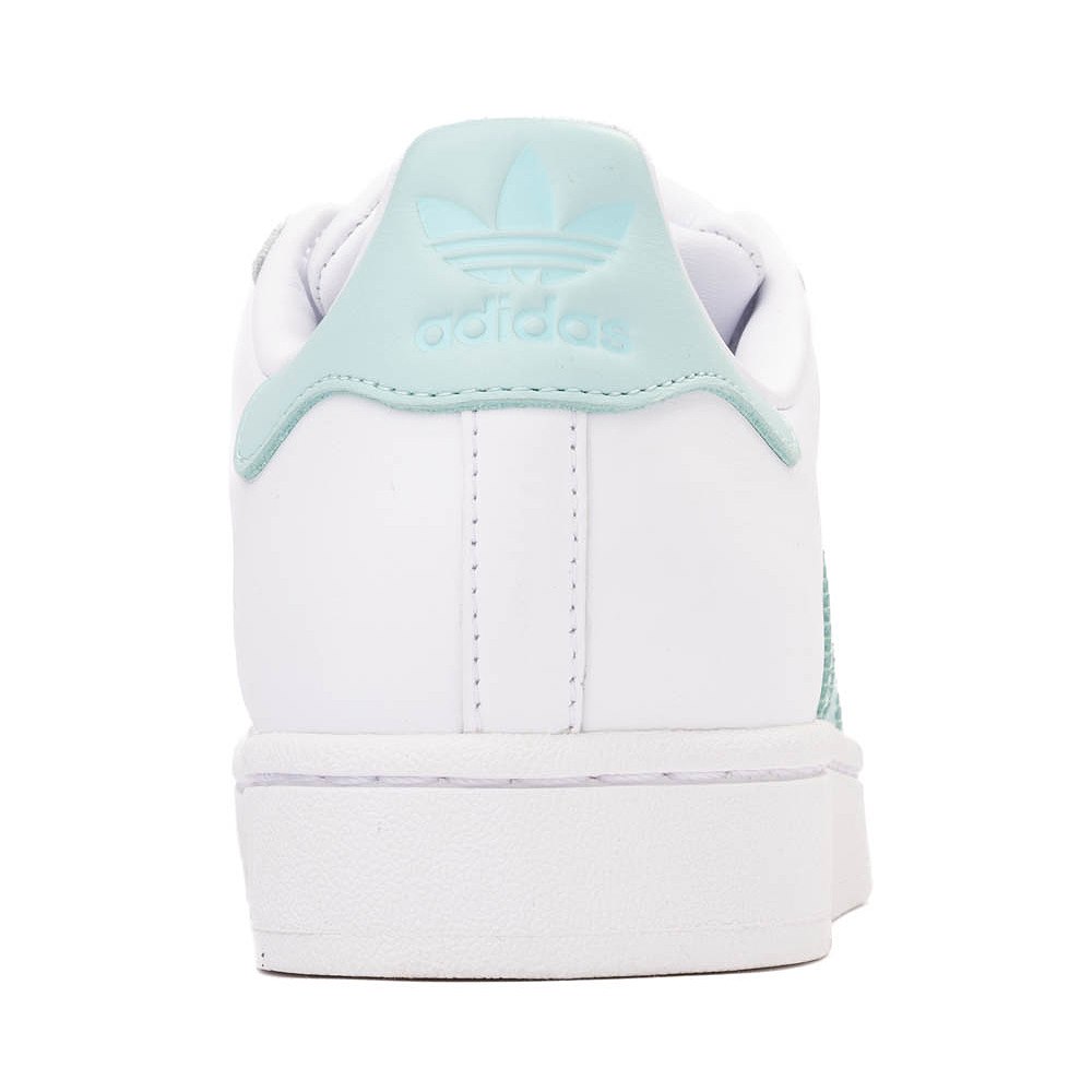 Womens adidas Superstar II Athletic Shoe - White / Semi Flash Aqua ...