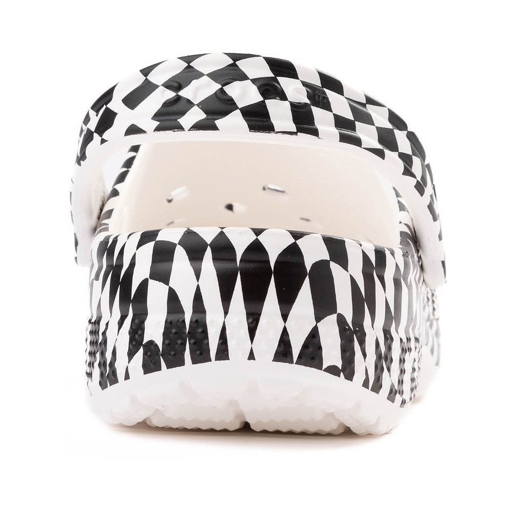 Crocs Classic Warped Checker Clog - White / Black | Journeys