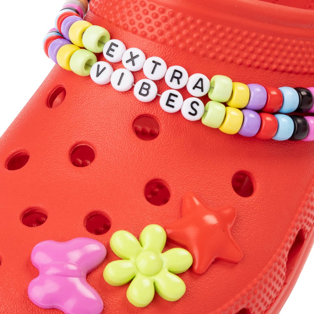 Crocs Classic Friendship Bracelet Clog - Red | Journeys