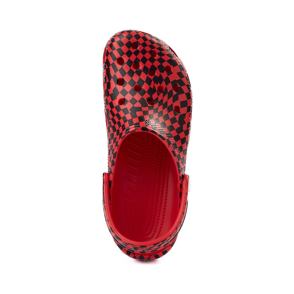 Crocs Classic Warped Checker Clog - Red / Black | Journeys