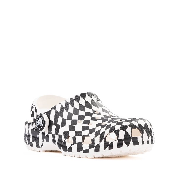 Crocs Classic Warped Checker Clog - Little Kid / Big Kid - White ...