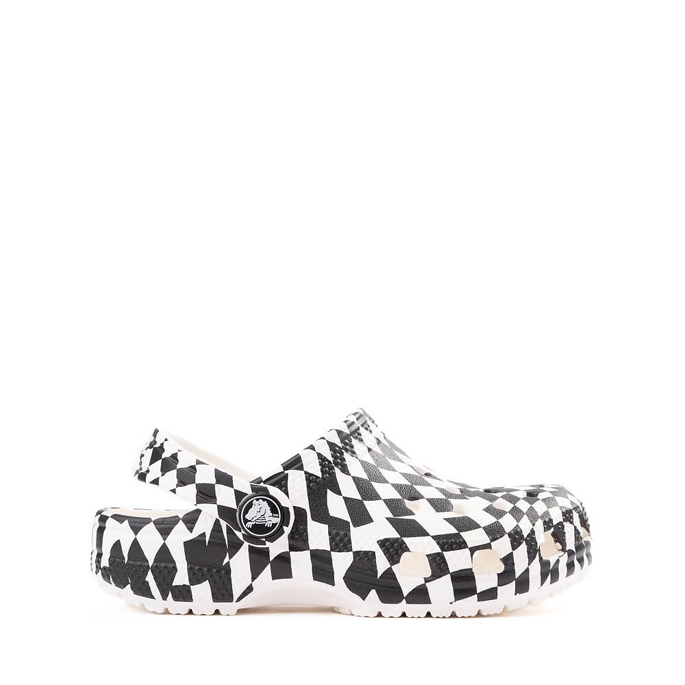Crocs Classic Warped Checker Clog - Little Kid / Big Kid - White ...