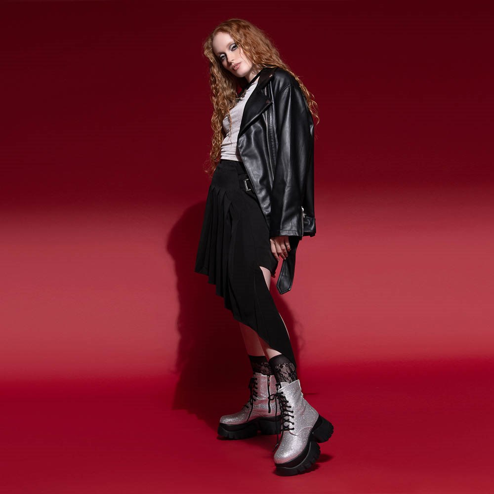 Womens KOI x The Twilight Saga Vampire Skin Boot - Silver | Journeys