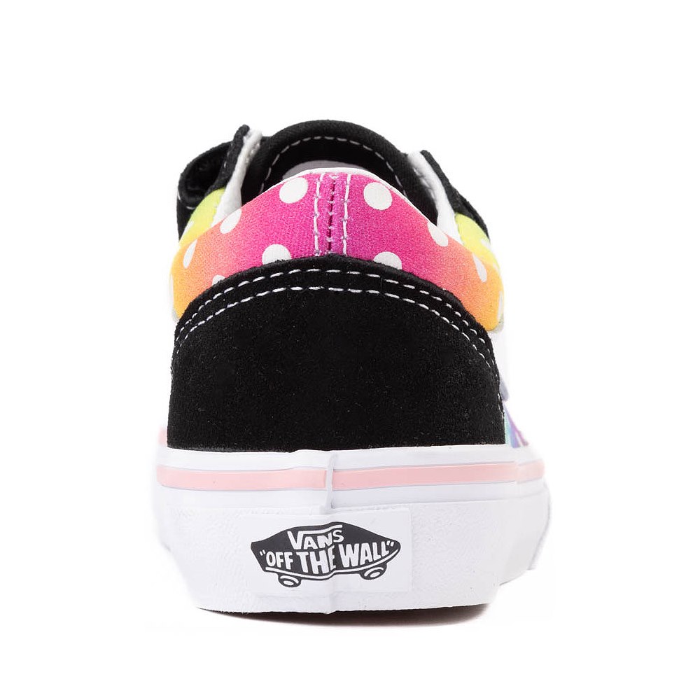 Vans Old Skool V Polka Dots Skate Shoe - Little Kid - Black / Rainbow ...