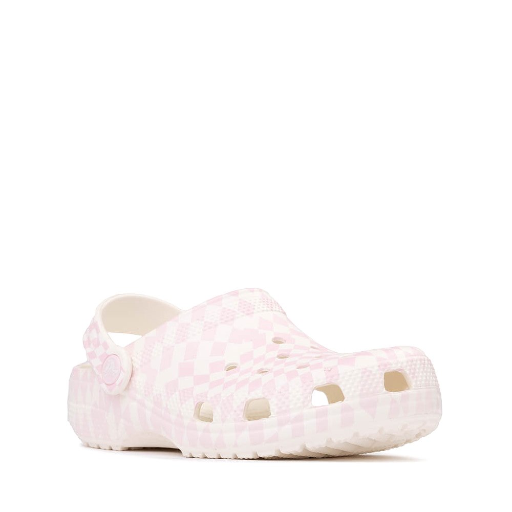 Crocs Classic Warped Checker Clog - Little Kid / Big Kid - White / Pink ...