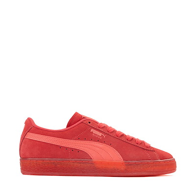 Womens PUMA Suede Translucent Athletic Shoe Tart Cherry Salmon Journeys
