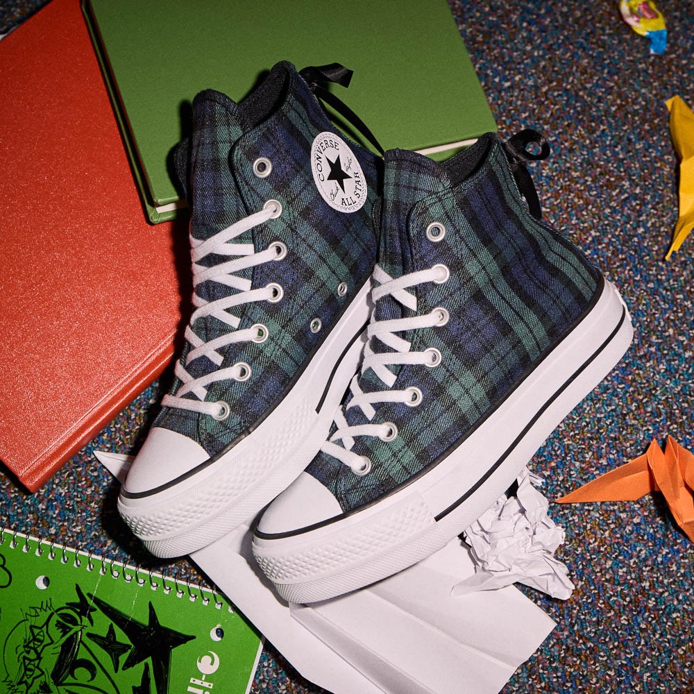 Womens Converse Chuck Taylor All Star Lift Plaid High-Top Sneaker ...