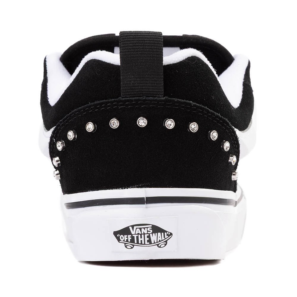 Vans Knu Skool Rhinestone Skate Shoe - Black / White | Journeys