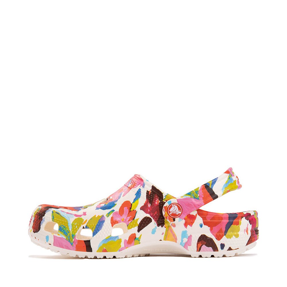 Crocs Classic Floral Chalk Clog - White / Multicolor | Journeys