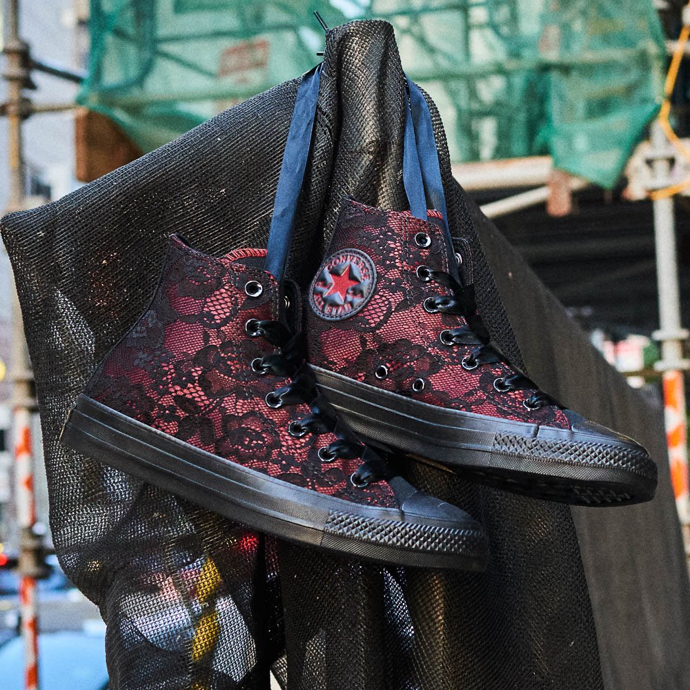Womens Converse Chuck Taylor All Star High-Top Dressed Up Lace Overlay ...