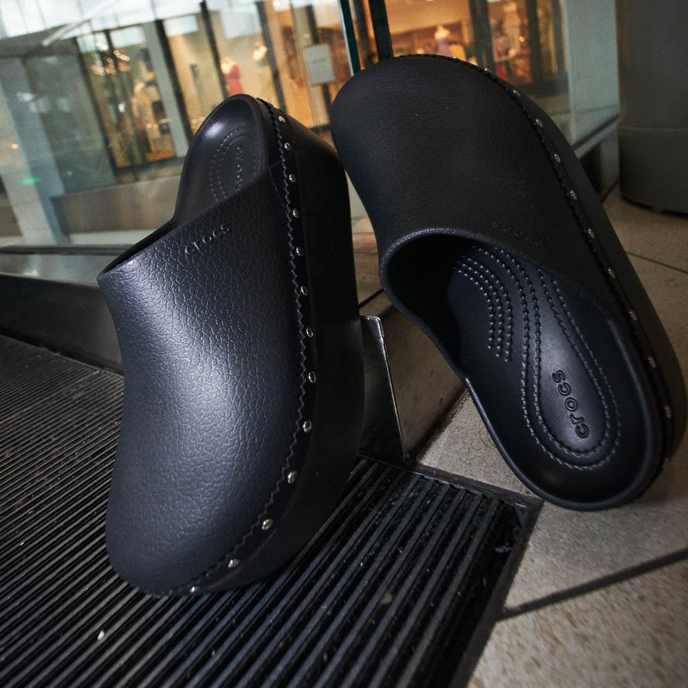 Womens Crocs Dylan Platform Studded Clog - Black | Journeys