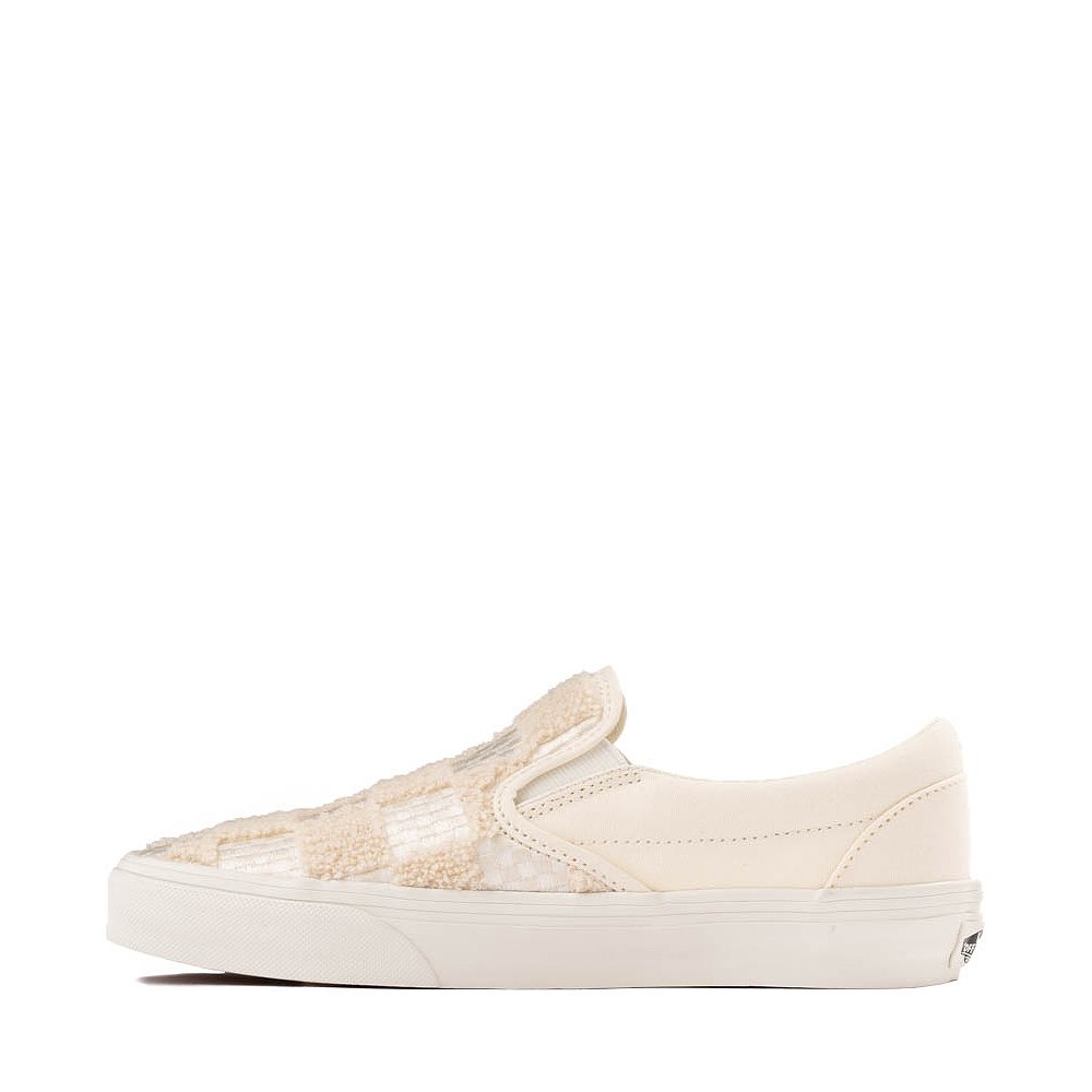 Vans Classic Slip-On Tufted Checkerboard Skate Shoe - Marshmallow ...