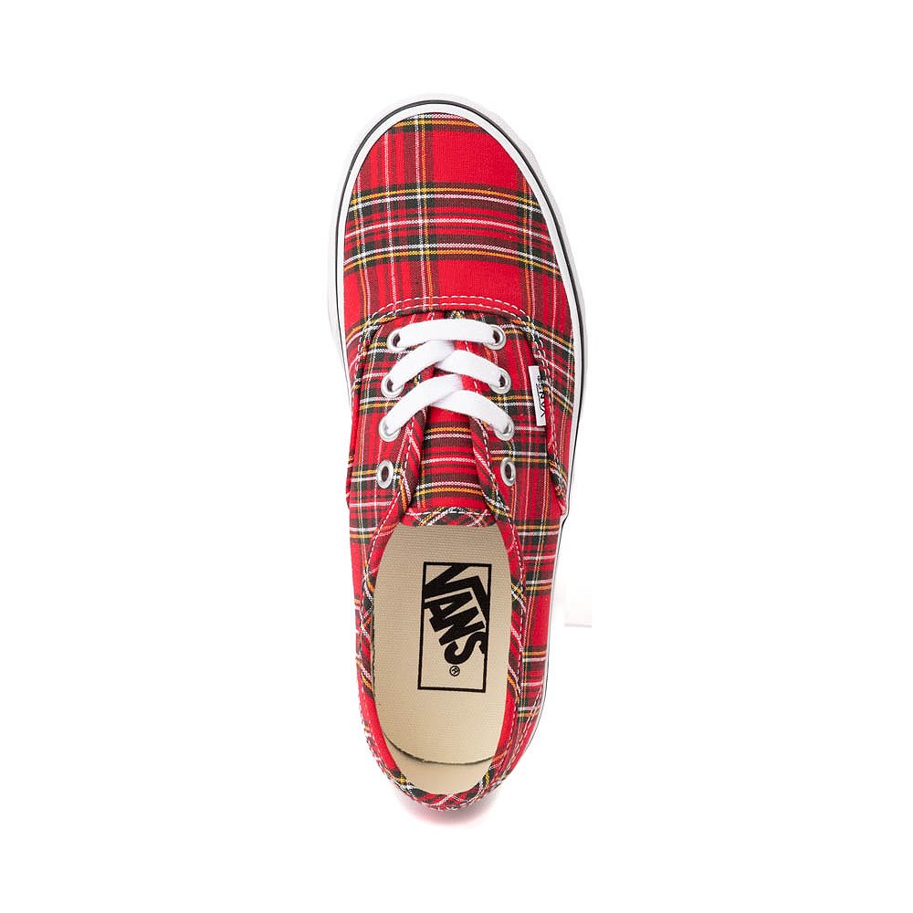 Vans Authentic Plaid Skate Shoe - Red | Journeys