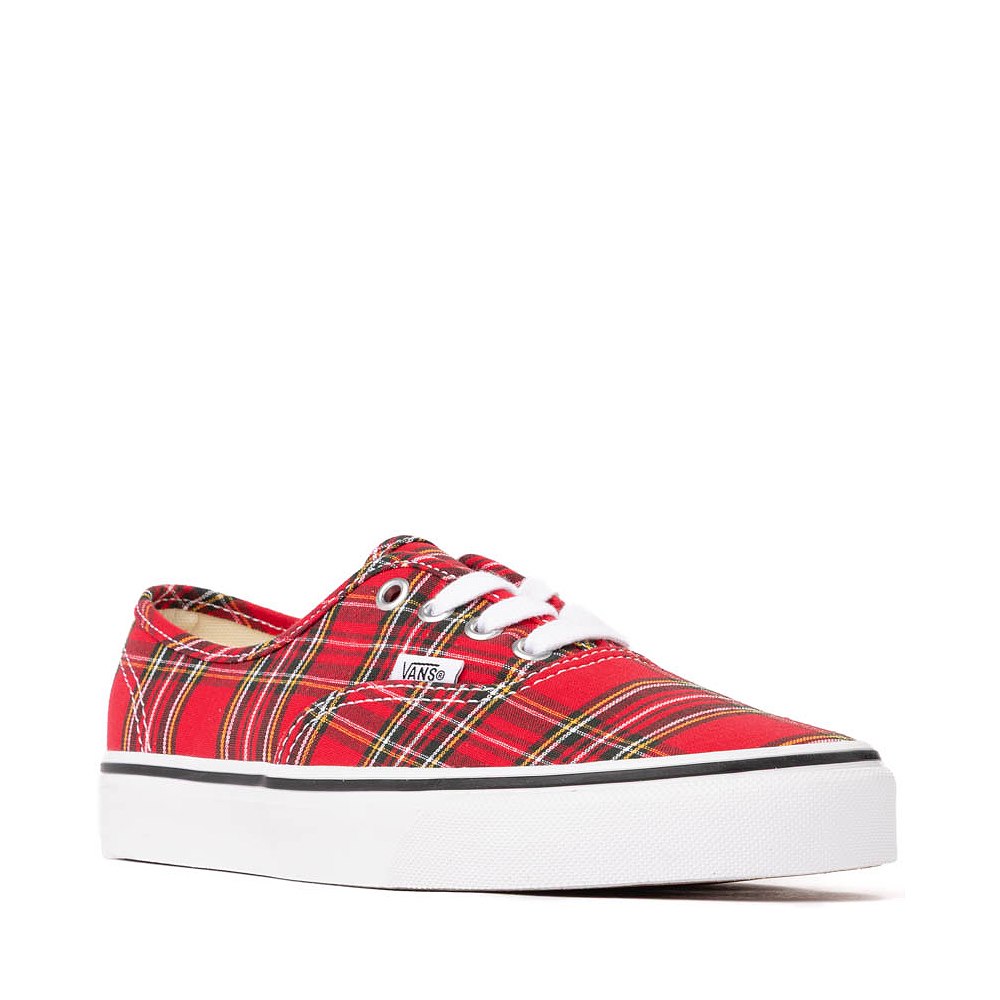 Vans Authentic Plaid Skate Shoe - Red | Journeys