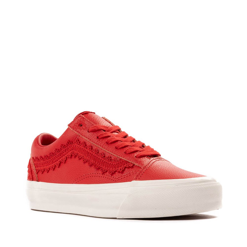 Vans Premium Old Skool Skate Shoe - Racing Red | Journeys