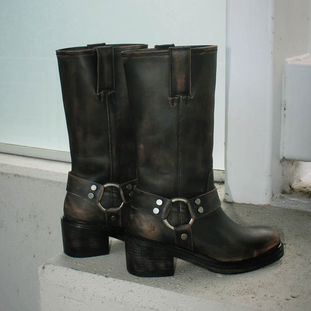 Womens Frye Kate Harness Boot - Black | Journeys