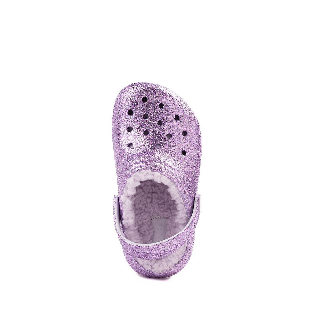 Crocs Classic Lined Chunky Glitter Clog - Baby / Toddler - Purple Moon ...