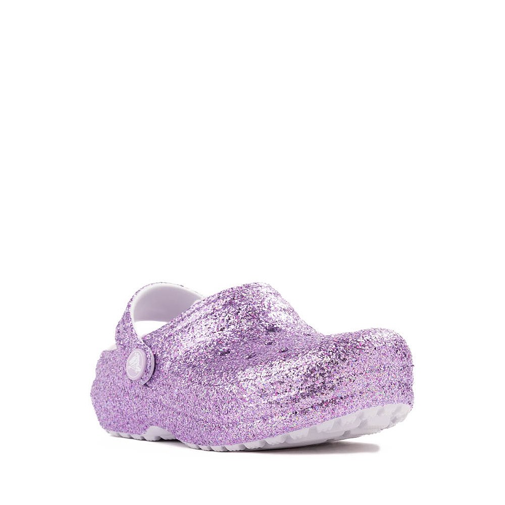 Crocs Classic Lined Chunky Glitter Clog - Baby / Toddler - Purple Moon ...
