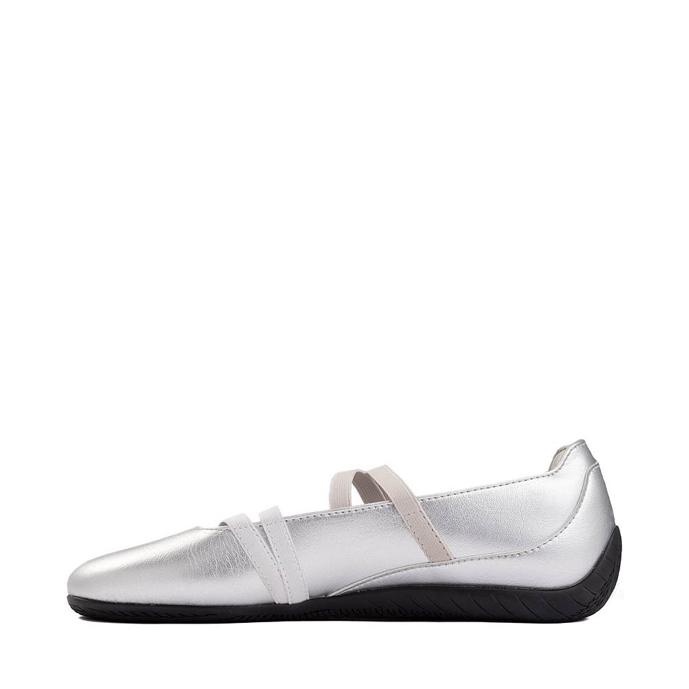 Womens PUMA Speedcat Ballet Metallic Sneaker - Silver / PUMA White ...