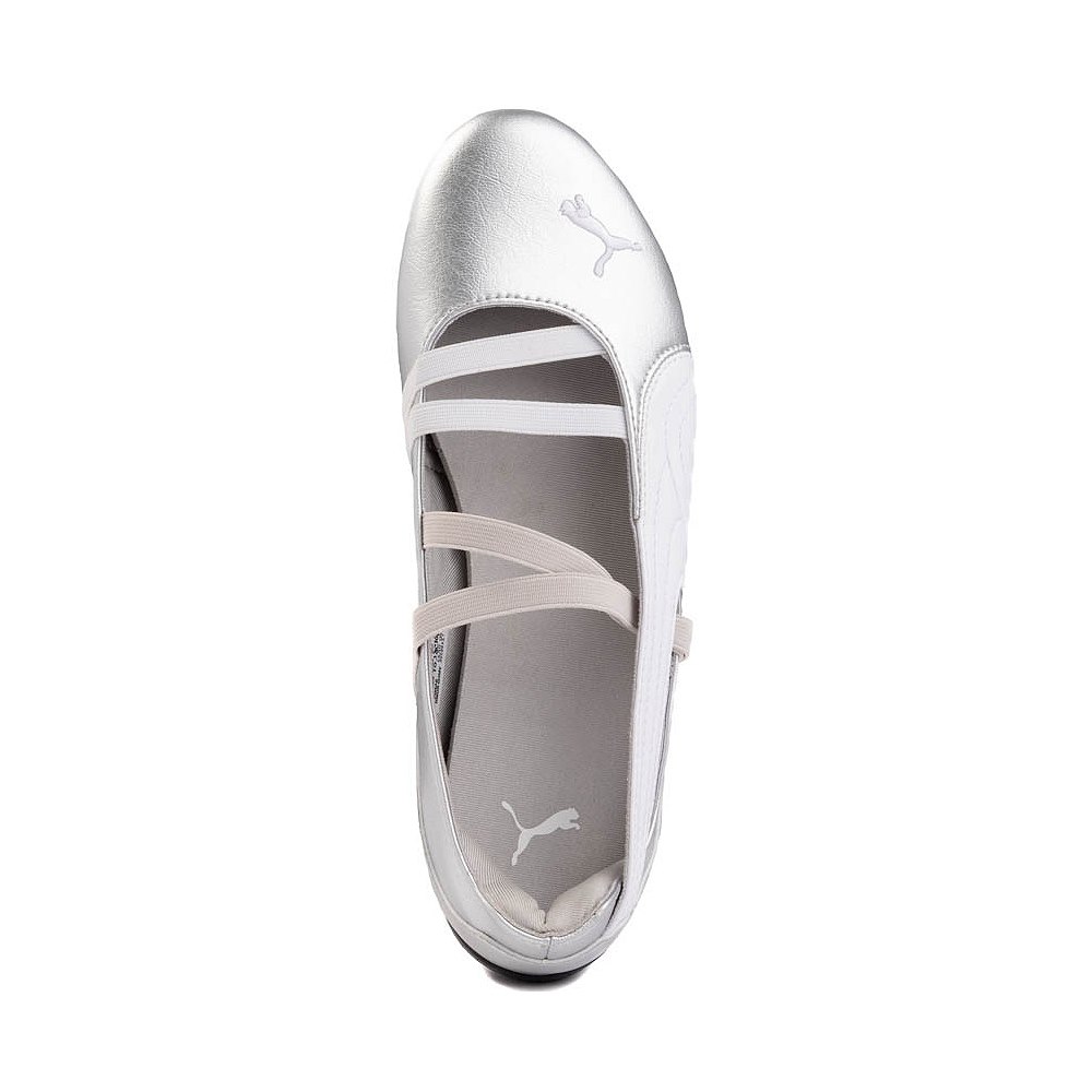 Womens PUMA Speedcat Ballet Metallic Sneaker - Silver / PUMA White ...