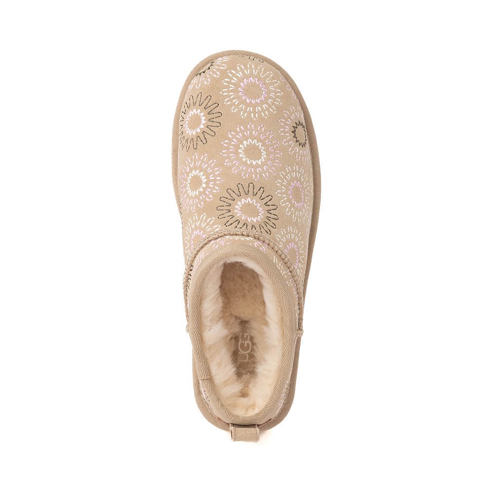 Womens UGG® Classic Micro Sun Stitch Boot - Mustard Seed | Journeys