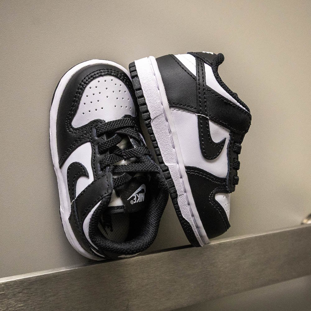 Nike Dunk Low Athletic Shoe - Baby / Toddler - White / White / Black ...